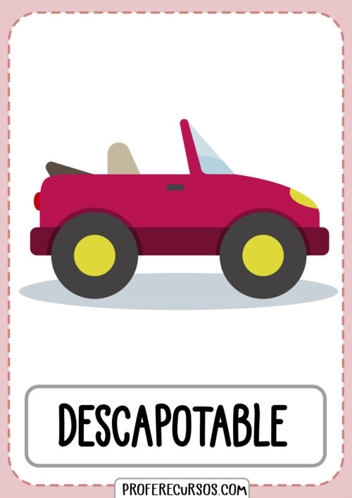 Tarjetas de Vocabulario de Medios de Transporte (Español e Inglés)