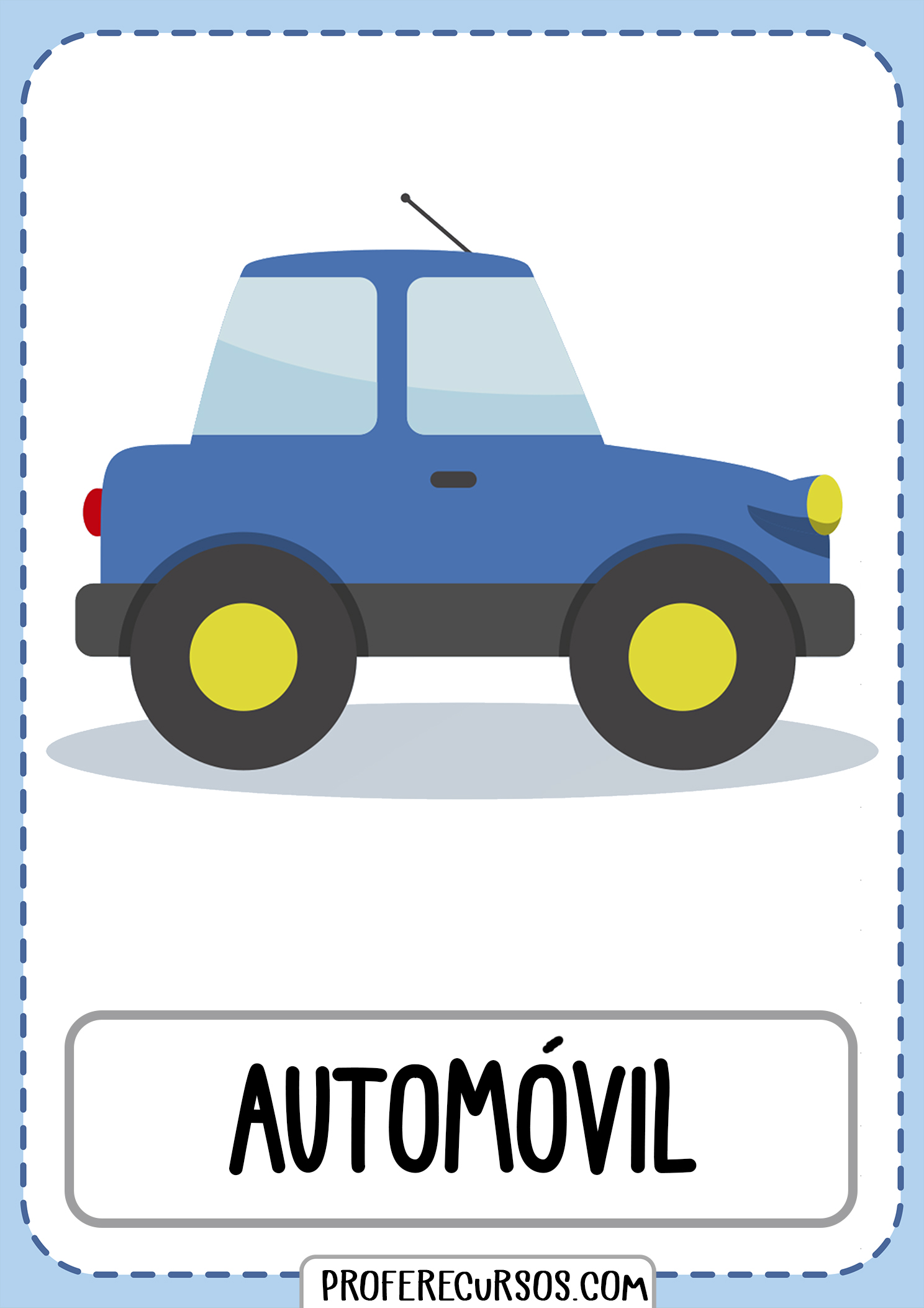 Tarjetas-vocabulario-medios-transporte-automovil