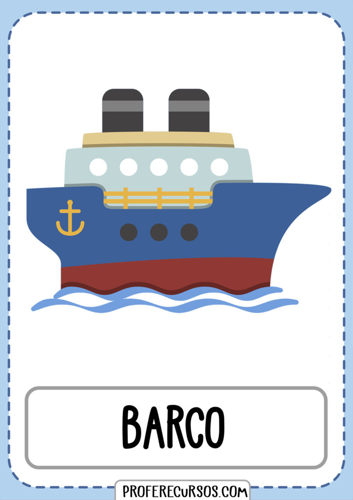 Tarjetas de Vocabulario de Medios de Transporte (Español e Inglés)