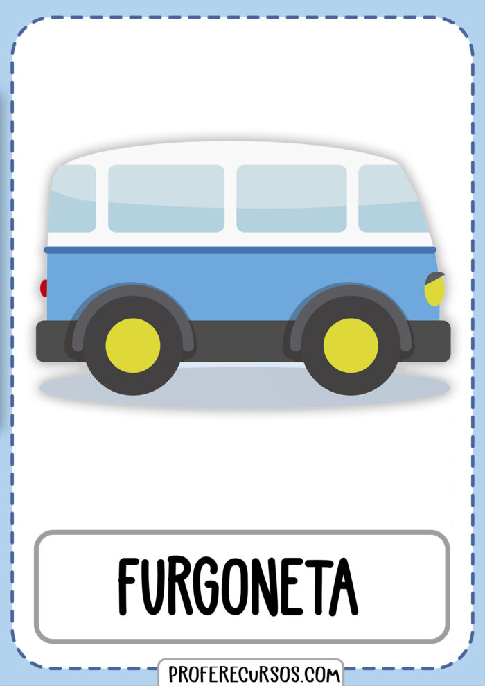 Tarjetas de Vocabulario de Medios de Transporte (Español e Inglés)
