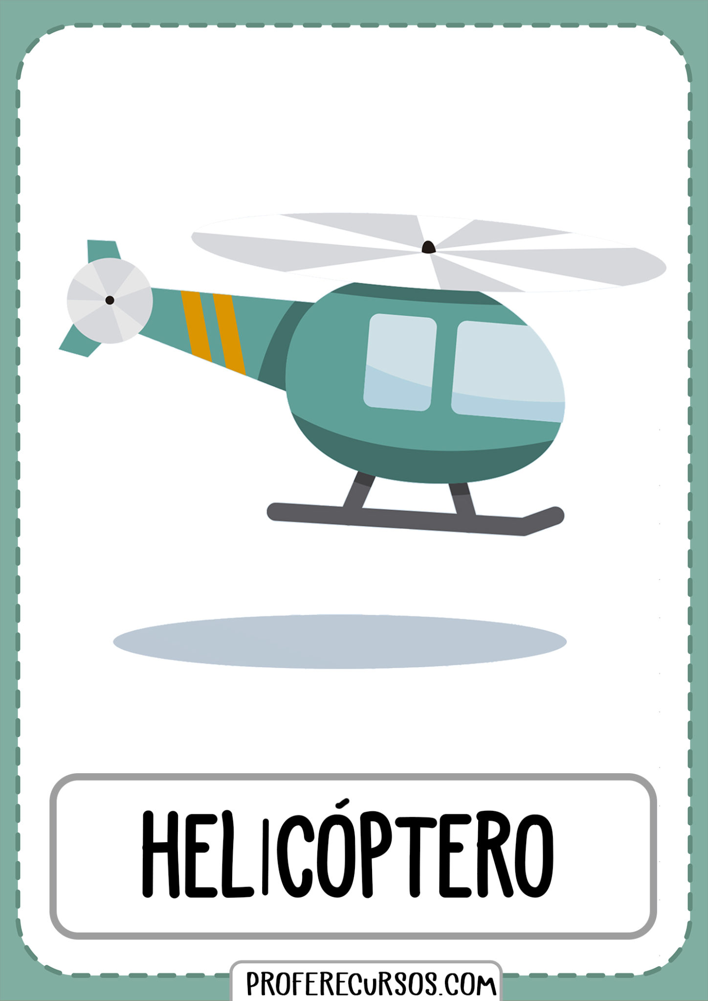 Tarjetas de Vocabulario de Medios de Transporte (Español e Inglés)