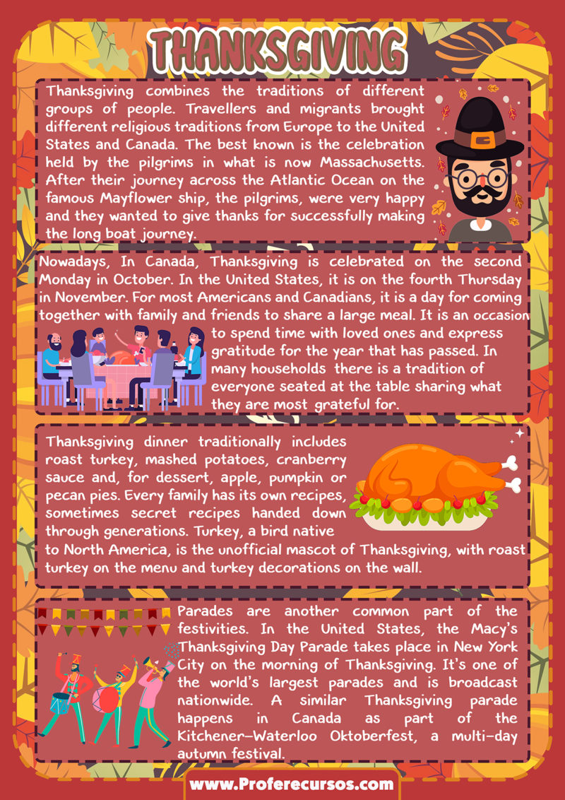 Actividades para Acción de Gracias (ESP e INGLÉS) PACK COMPLETO