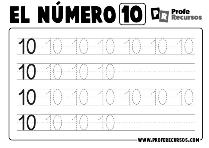 Fichas para Trazar los Números | Trazado de Números para Primaria