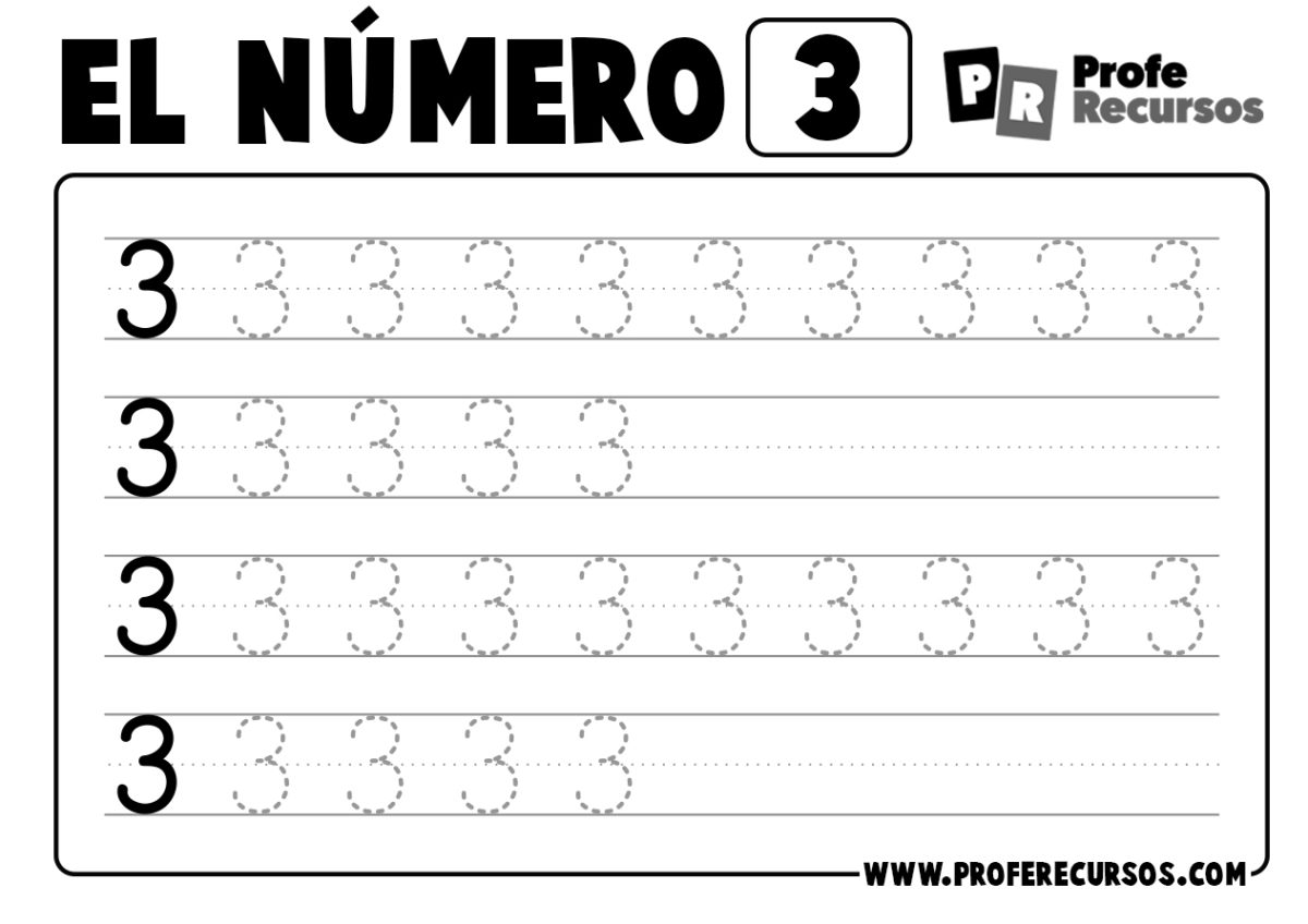 Fichas para Trazar los Números | Trazado de Números para Primaria