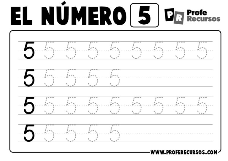 Trazar número 5