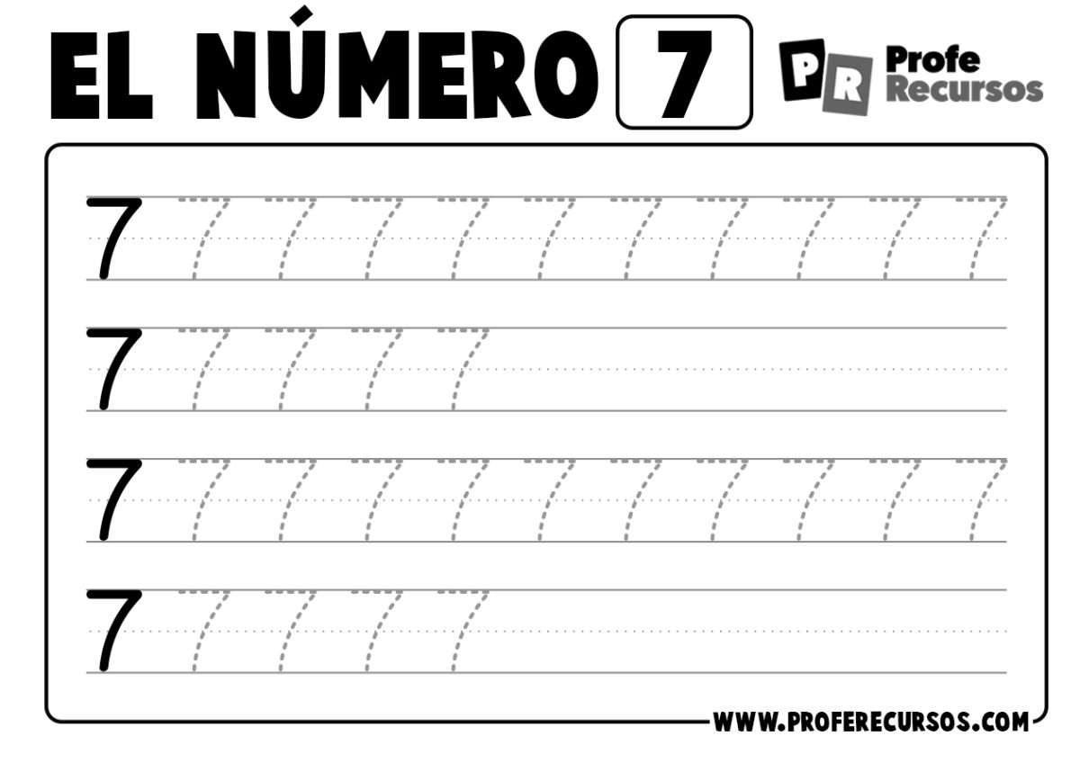 Fichas para Trazar los Números | Trazado de Números para Primaria