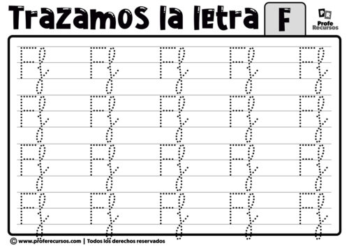Fichas para trazar letras | TRAZAR las Letras del Abecedario