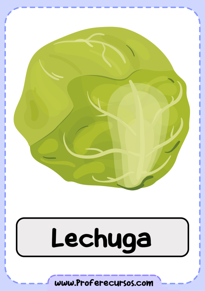 Aprender Vocabulario Verduras y Hortalizas | Tarjetas