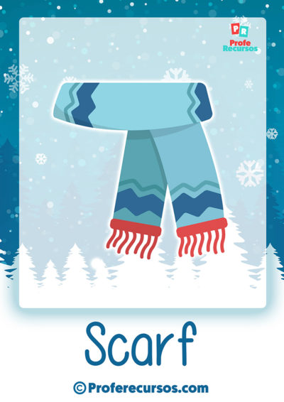 Winter Clothes Flashcards Collection for Primary Kids