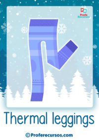 Winter Clothes Flashcards Collection for Primary Kids