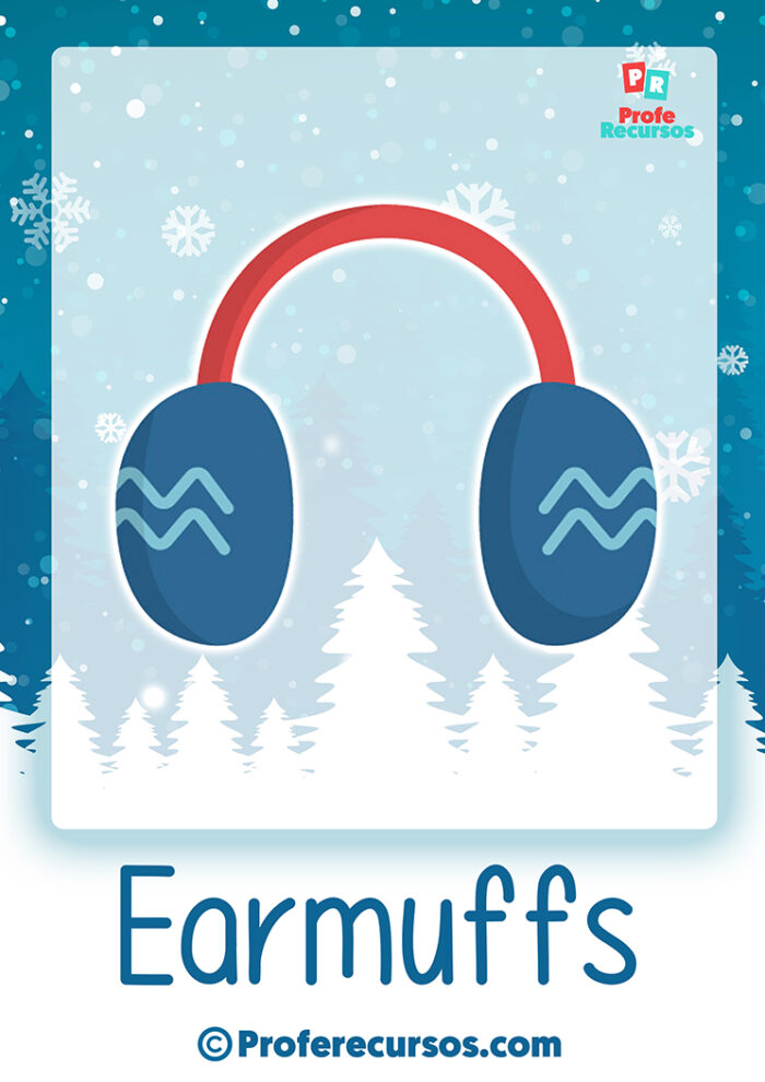 Winter Clothes Flashcards Collection for Primary Kids