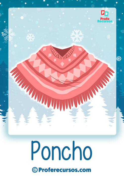 Winter Clothes Flashcards Collection for Primary Kids