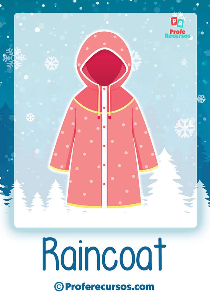Winter Clothes Flashcards Collection for Primary Kids