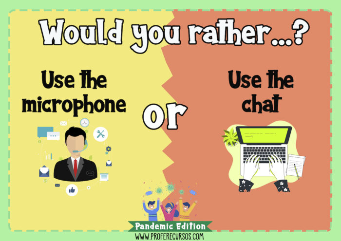 Juego de speaking: Would you rather? (Pandemic Edition)