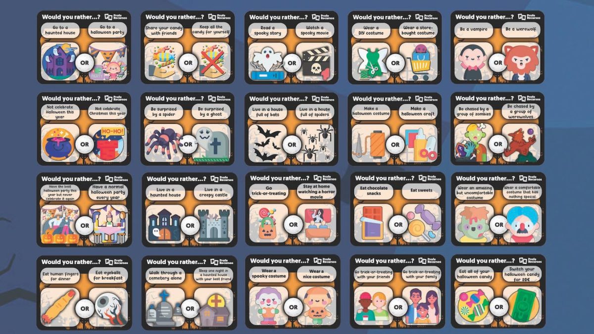 Would You Rather Speaking Game Halloween Edition