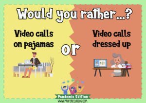 Juego de speaking: Would you rather? (Pandemic Edition)