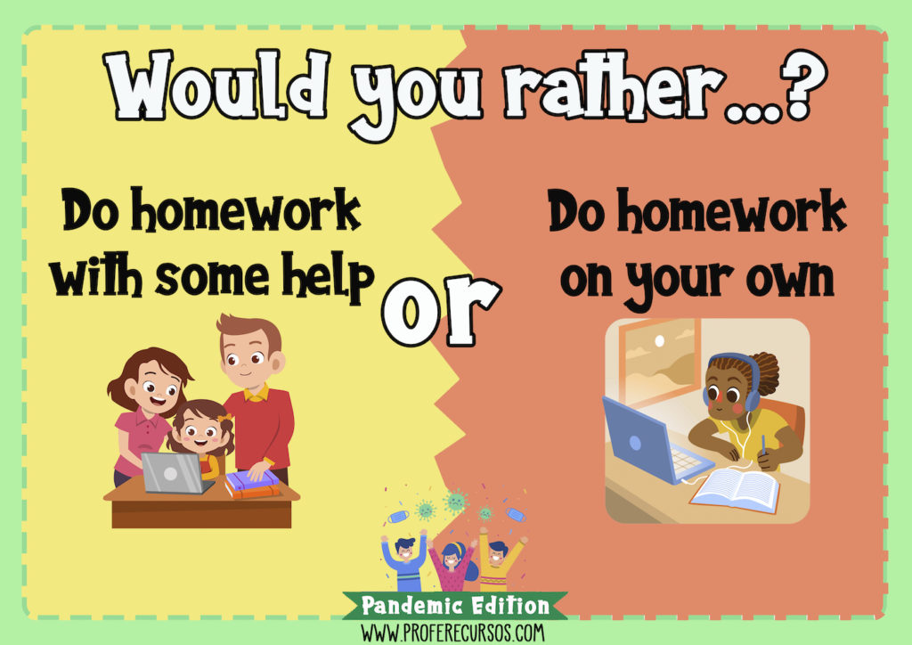 Juego de speaking: Would you rather? (Pandemic Edition)