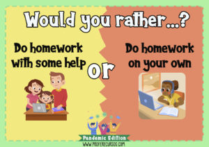 Juego de speaking: Would you rather? (Pandemic Edition)