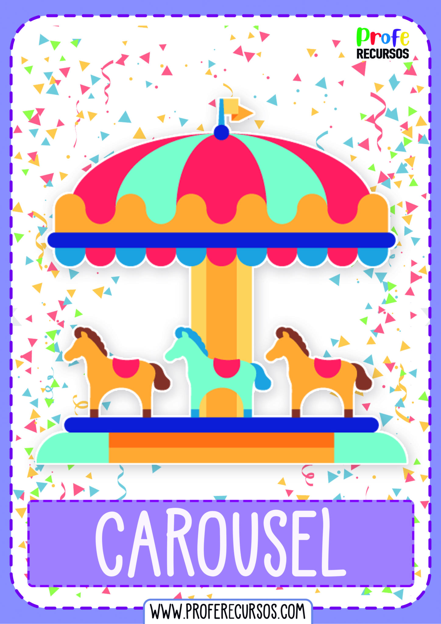 Flashcards de carnaval para practicar vocabulario con tus alumnos