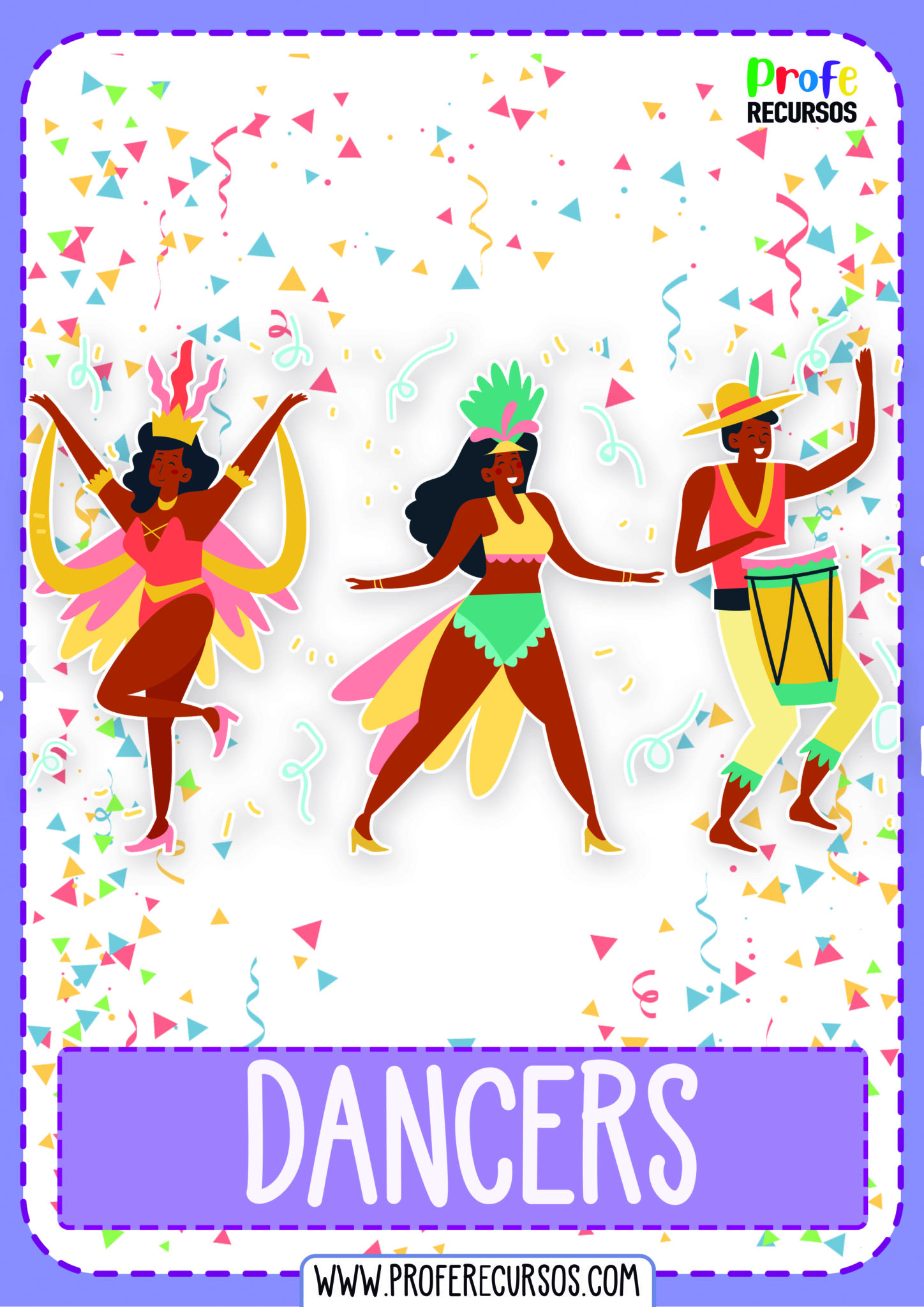 Flashcards de carnaval para practicar vocabulario con tus alumnos