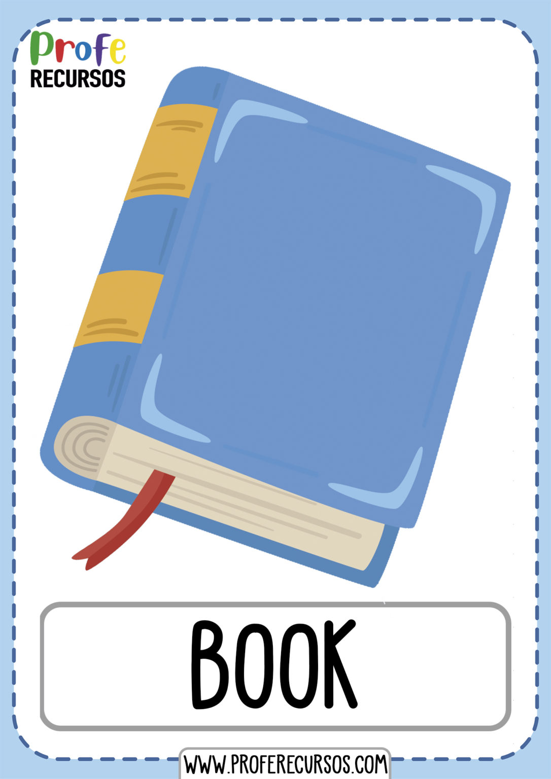 Tarjetas de vocabulario para practicar los objetos del aula