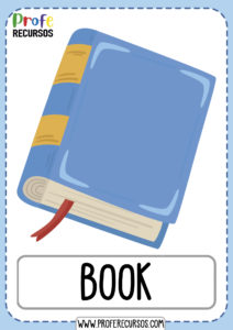 Tarjetas de vocabulario para practicar los objetos del aula