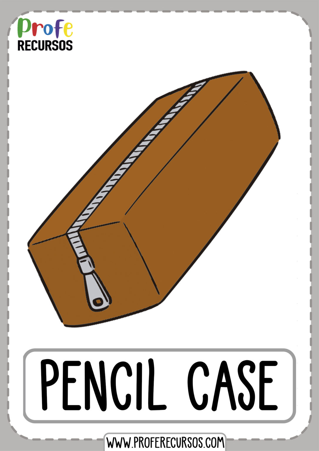 Tarjetas de vocabulario para practicar los objetos del aula