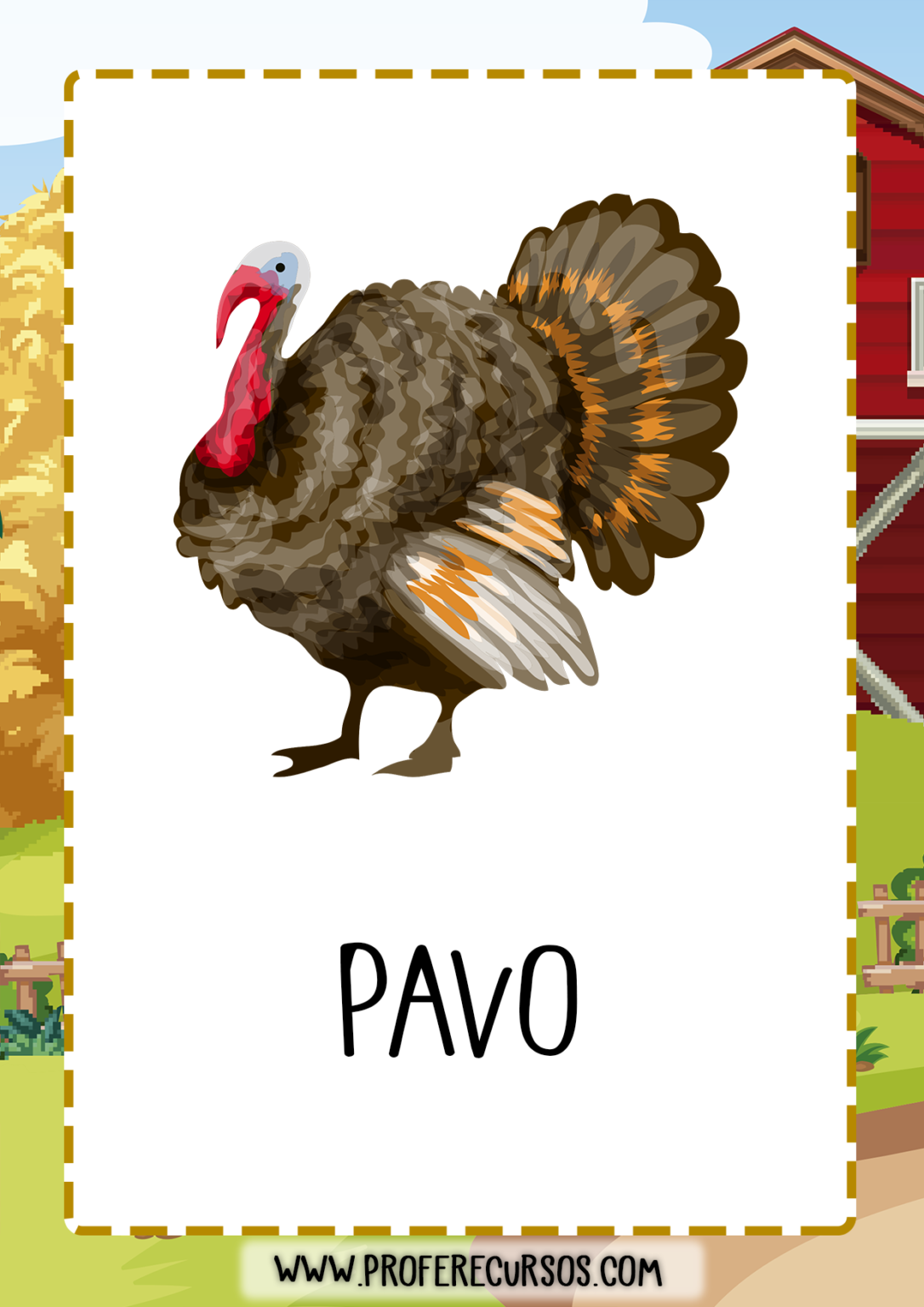Vocabulario Animales de la Granja (Flashcards)